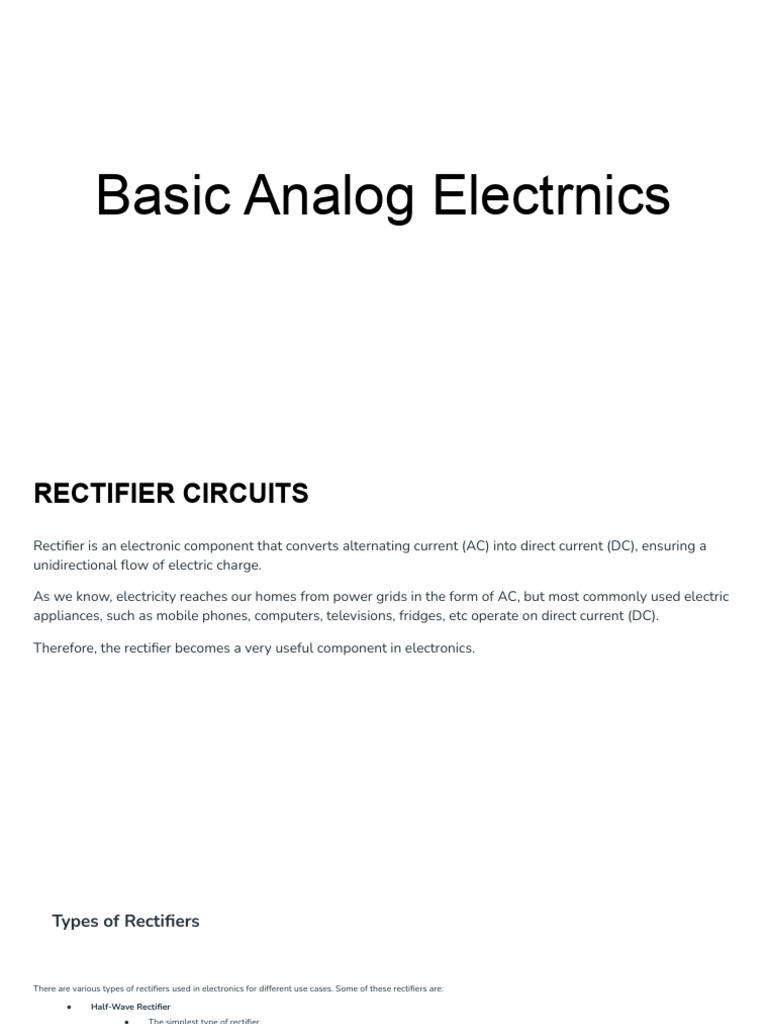Basic Analog Electrnics PPT IN PDF | PDF | Bipolar Junction Transistor ...
