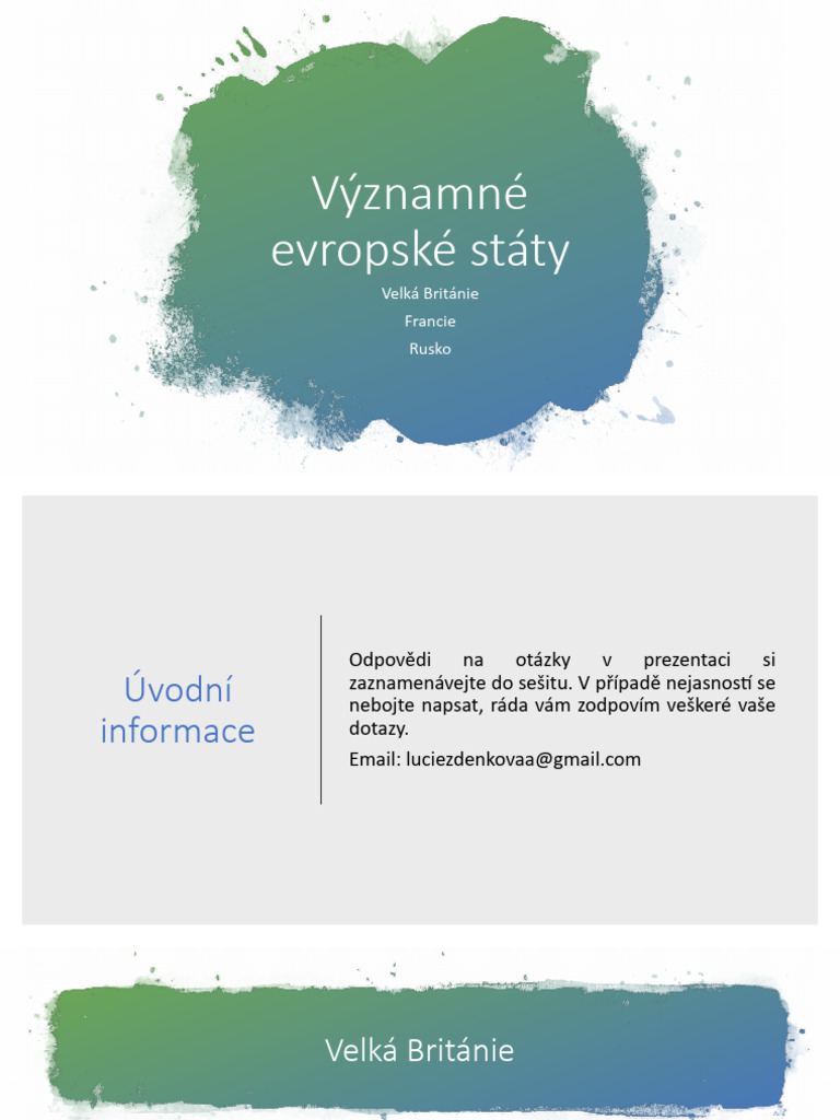 Významné Evropské Státy | PDF