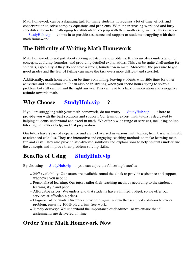 Free Math Homework Online | PDF | Homework | Mathematics