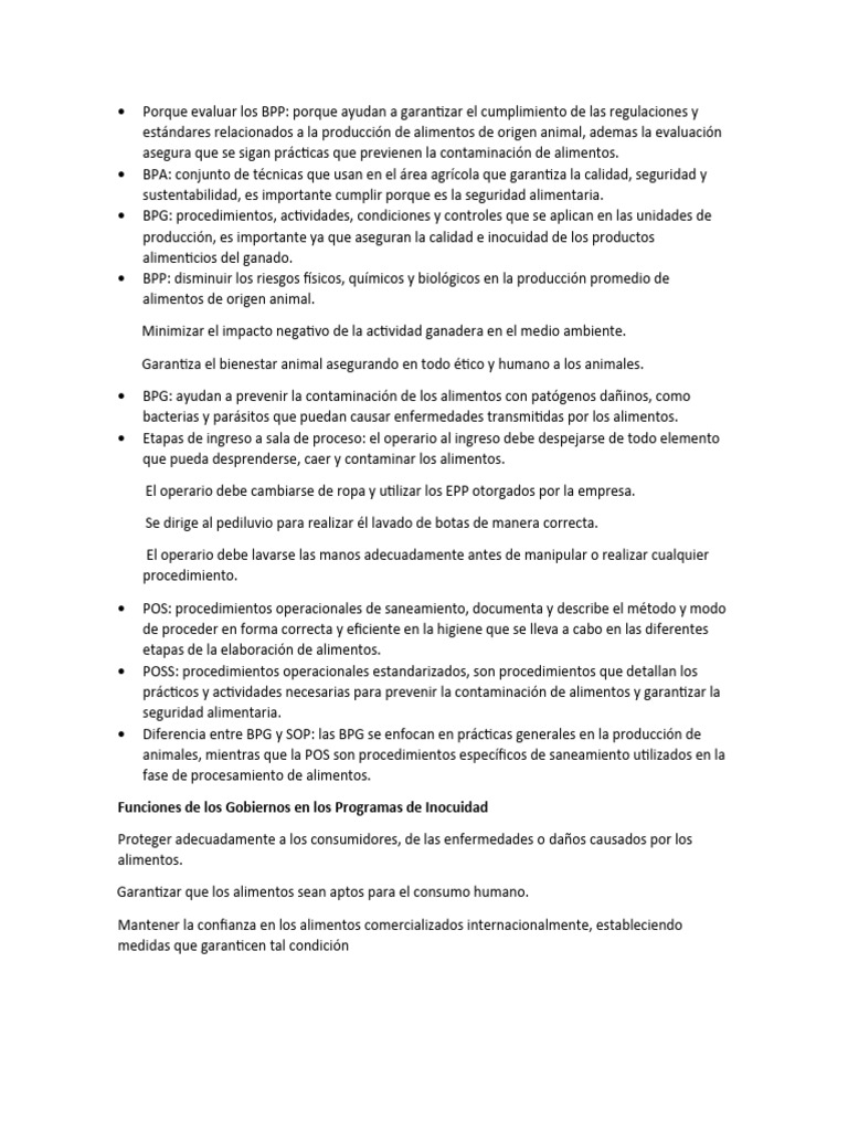 Evaluación de BPP y Seguridad Alimentaria | PDF | Alimentos | Seguridad ...