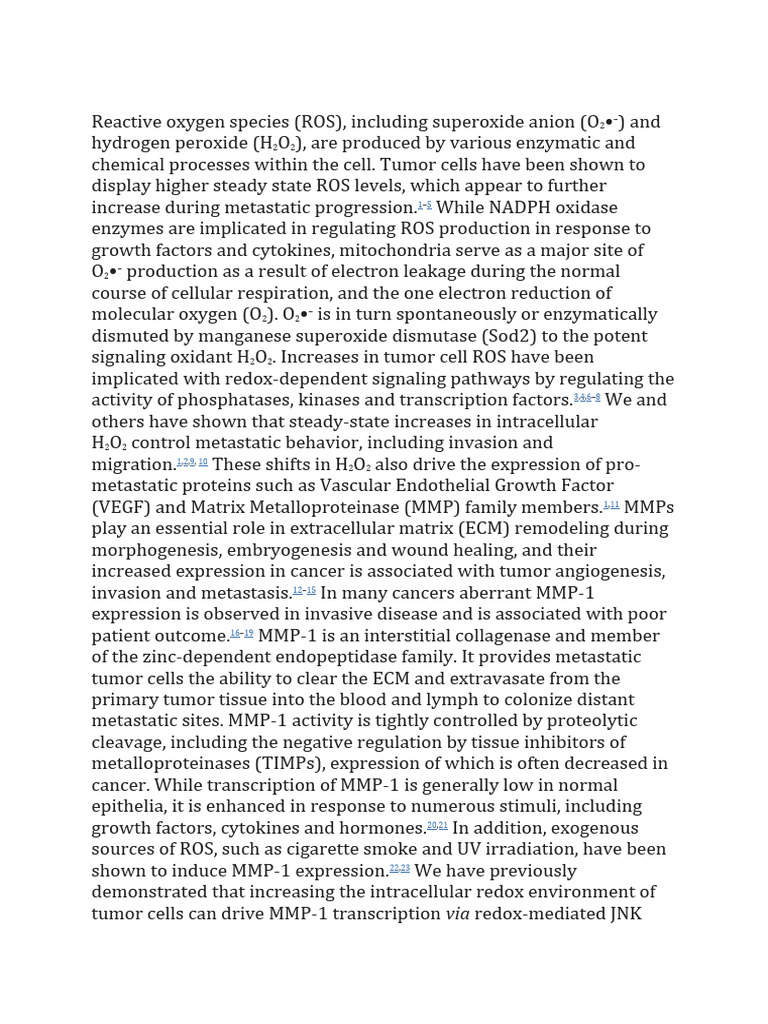 Reactive Oxygen Species | PDF | Reactive Oxygen Species | Metastasis Reactive Oxygen Species | PDF | Reactive Oxygen Species | Metastasis