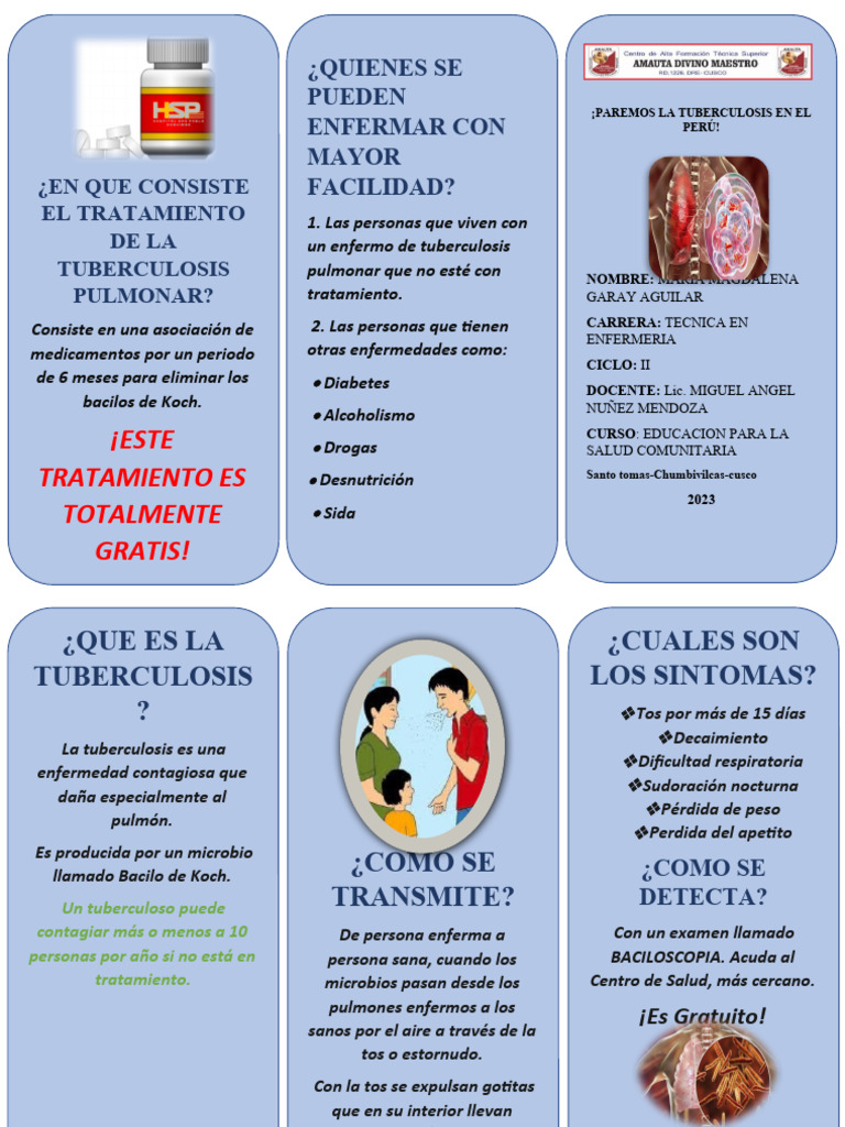 123ç4 TRIPTICO DE TBC | PDF | Tuberculosis | Microbiología