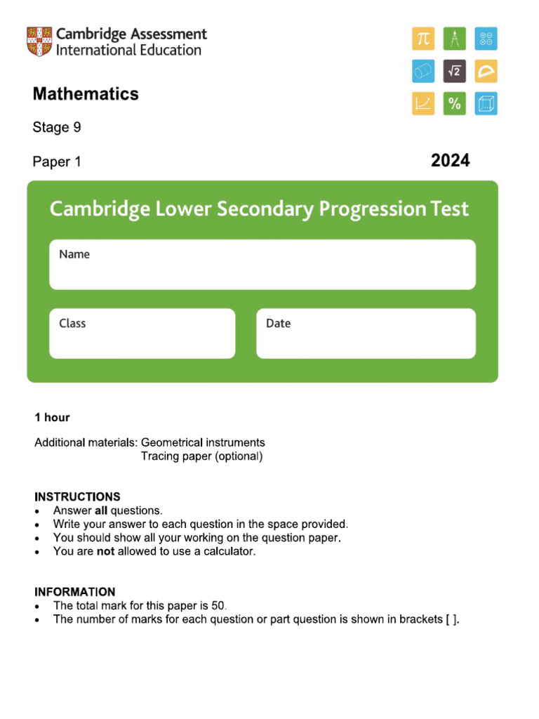 Math 2024 p1 Practice | PDF