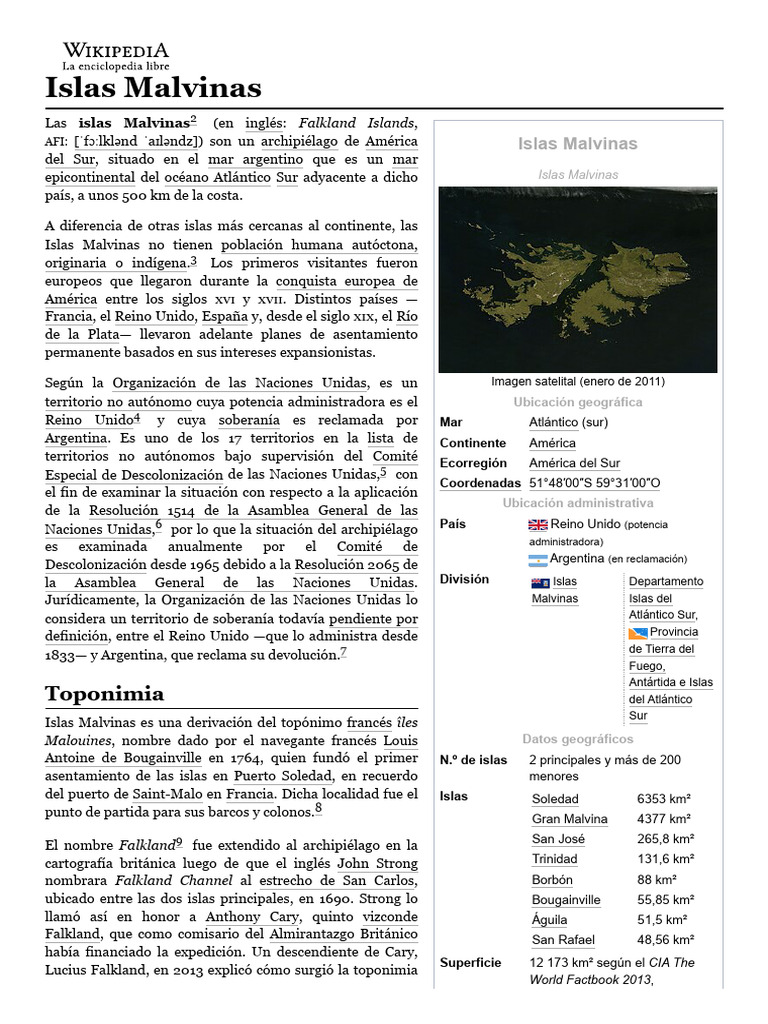 Islas Malvinas: Historia y Soberanía | PDF | Islas Malvinas