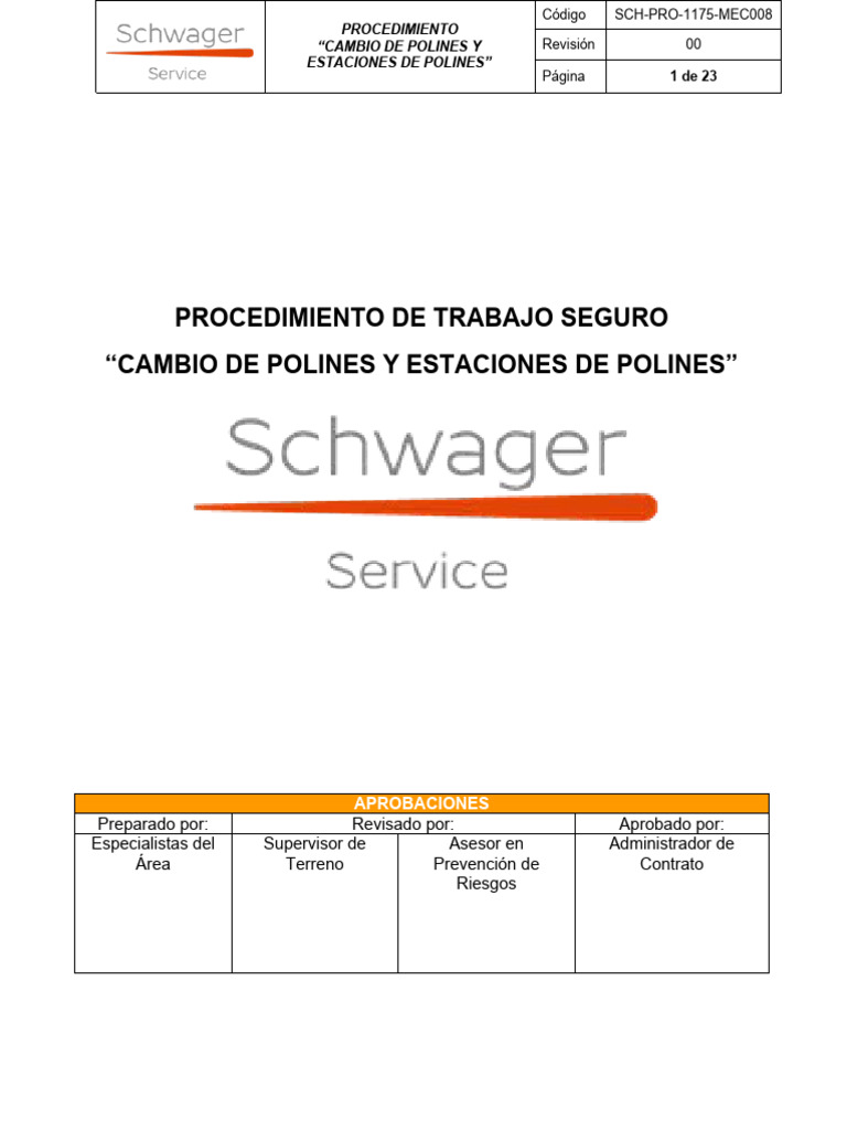 Procedimiento Cambio de Polines y Estaciones | PDF | Reanimación cardiopulmonar