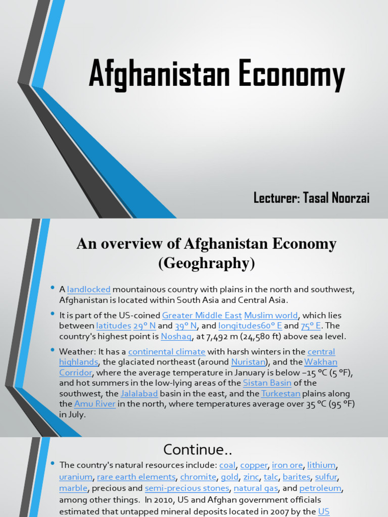 Afghanistan Economy 1 | PDF | Gross Domestic Product | Afghanistan