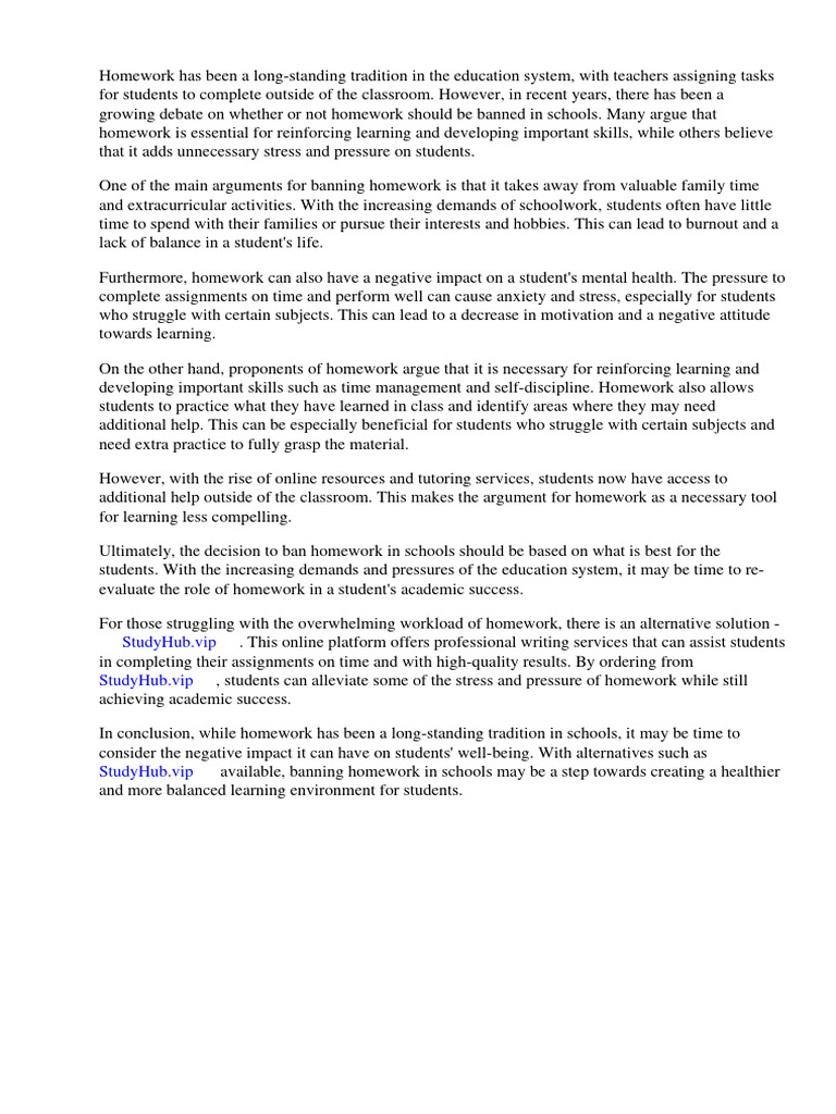 Homework Being Banned in Schools | PDF | Homework | Teachers