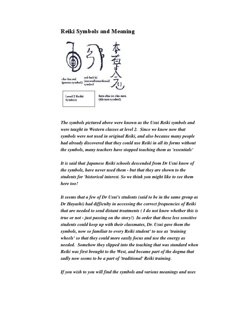 Understanding Usui Reiki Symbols | PDF | Religion & Spirituality | Self ...