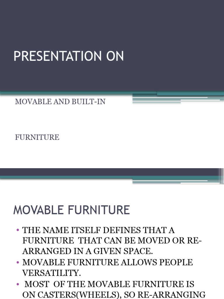 Lecture 4builtin &movable Furnitures | PDF | Cabinetry | Bedroom