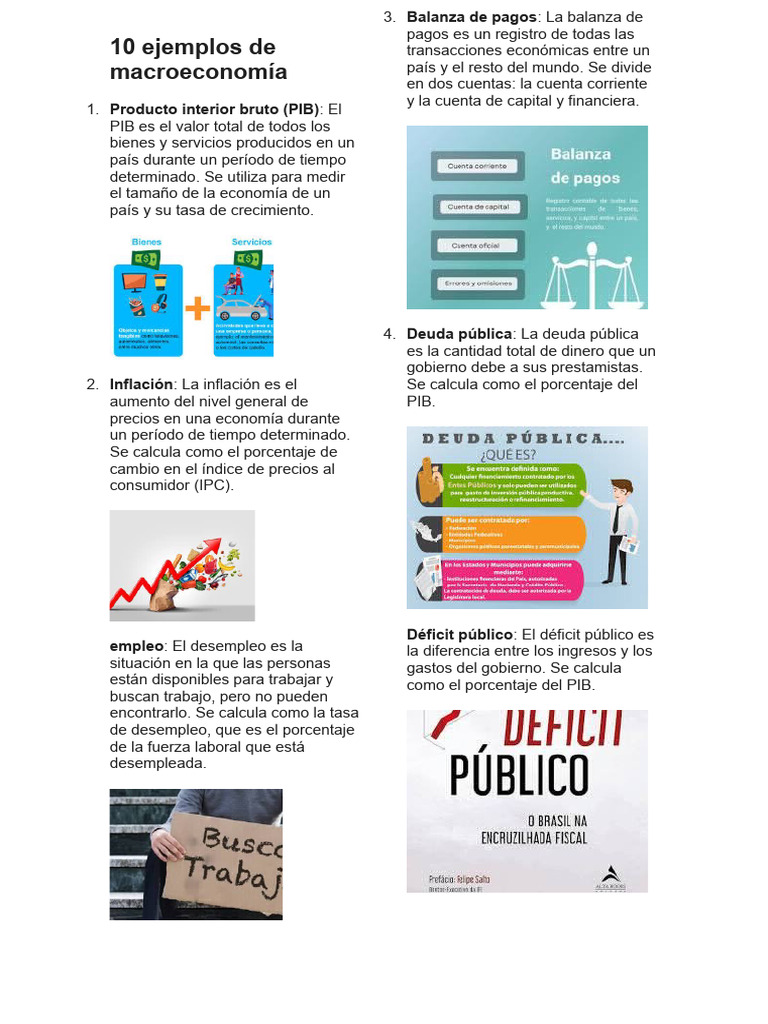 10 ejemplos de macroeconomía | PDF | Inflación | Producto Interno Bruto