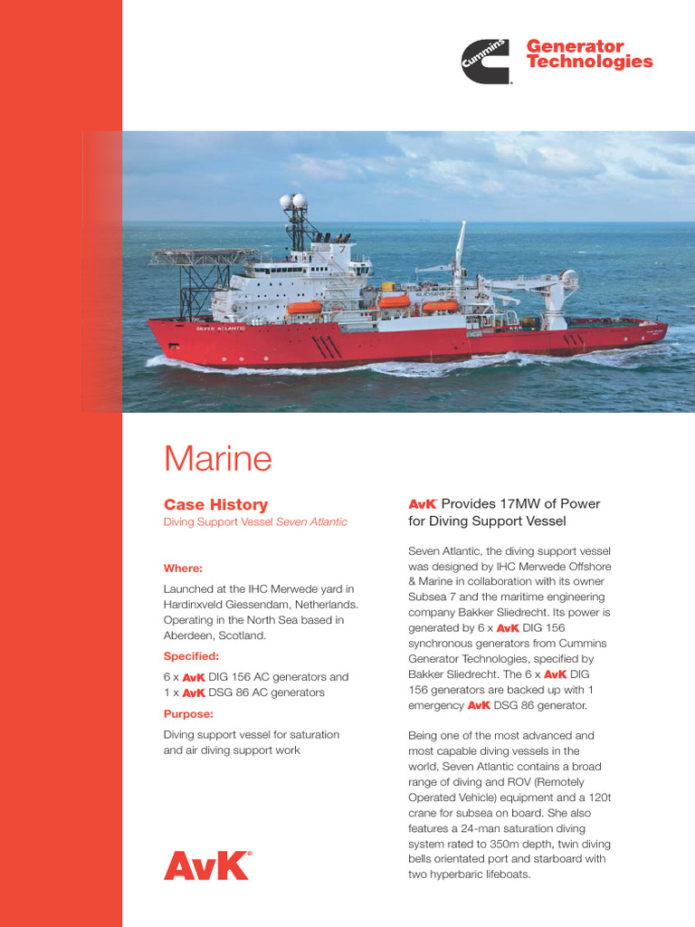 AvK Marine Bakker LowRes | PDF | Underwater Diving | Electric Generator