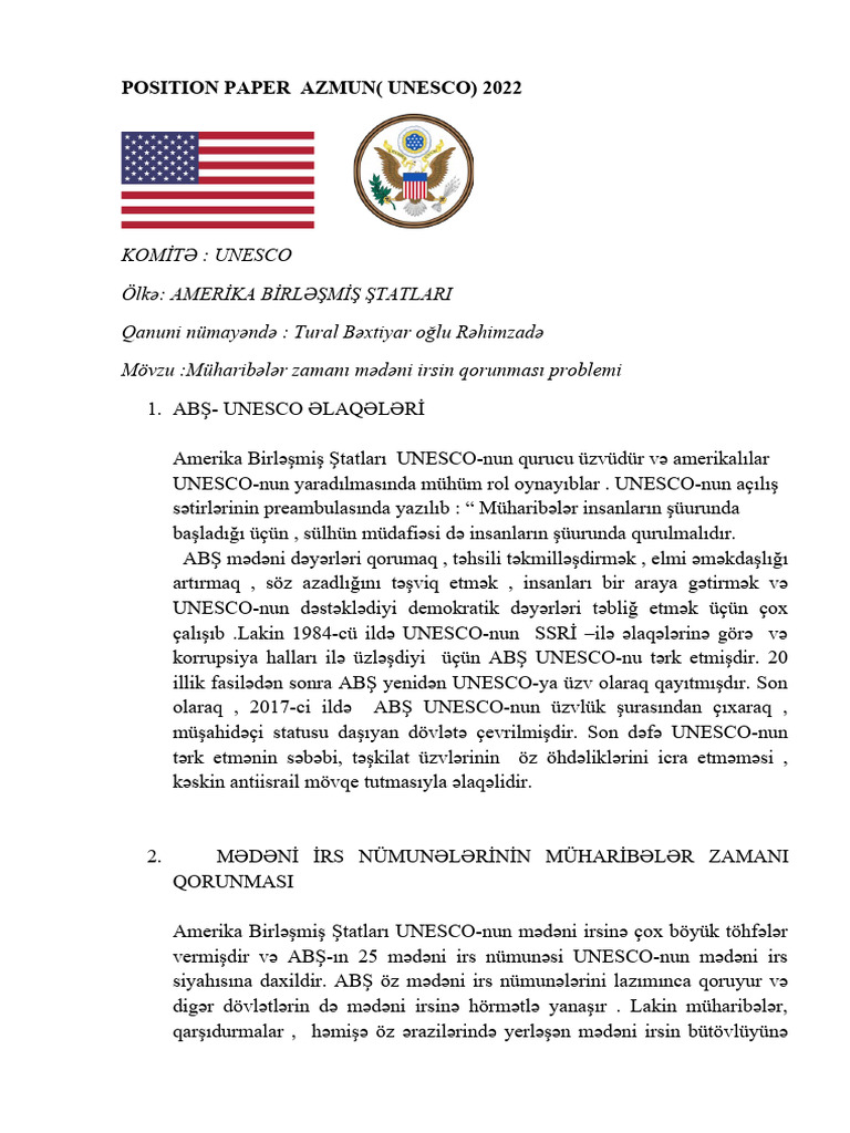 Position Paper Azmun 2 | PDF