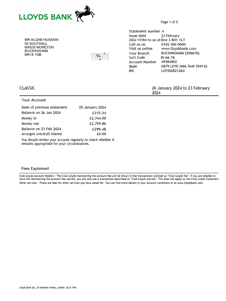 Current Account Statement - 23022024 | PDF | Transaction Account ...