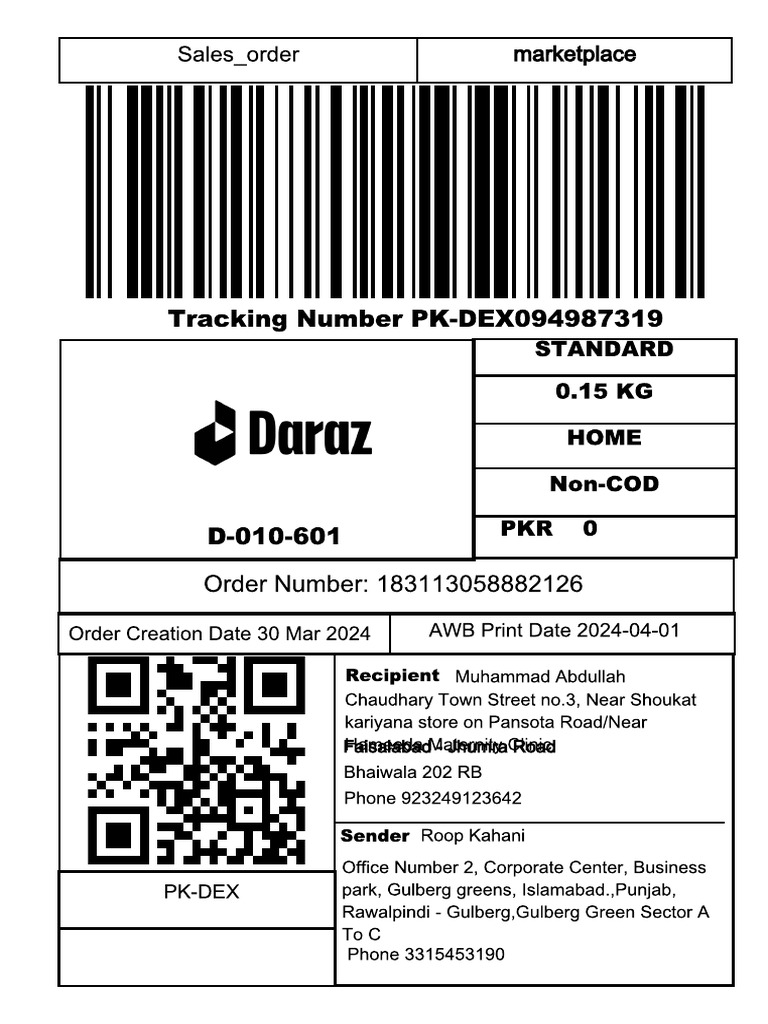 Order Document 0 | PDF