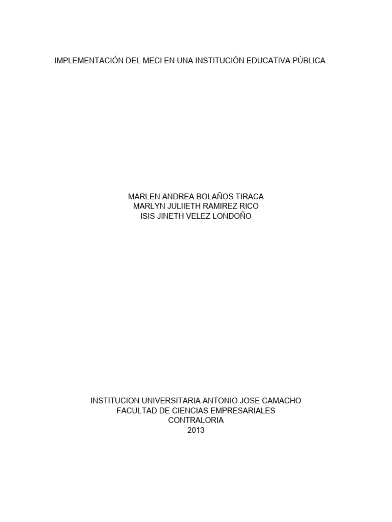 Final Implementacion Meci | PDF | Contabilidad | Maestros