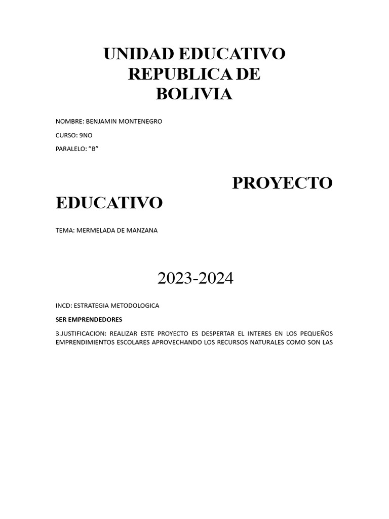 UNIDAD EDUCATIVO REPUBLICA DE BOLIVIA | PDF | manzana | Fruta