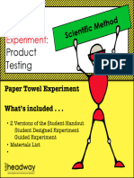 Paper Towel Absorbency Lab Report | PDF | Hypothesis | Experiment