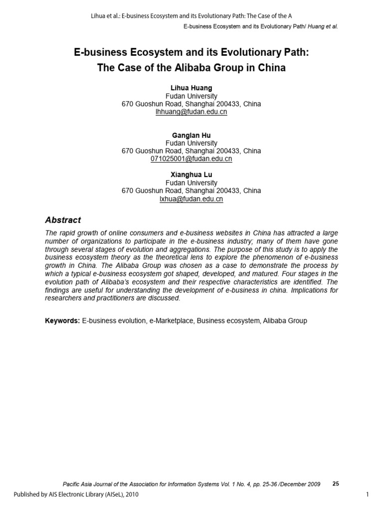 Alibaba's E-Business Evolution | PDF | Alibaba Group | Electronic Business