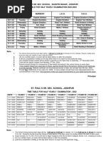 STS JHS Time Table | PDF