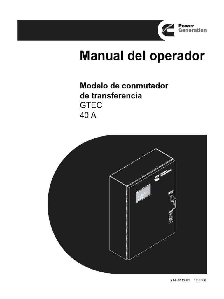 GTEC Transfer Switch, 40 Amps | PDF | Relé | Electromagnetismo