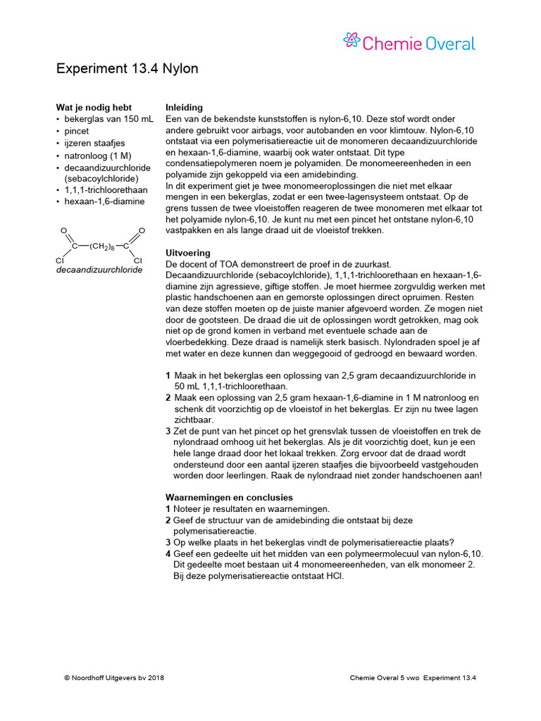 Experiment 13.4 Nylon | PDF