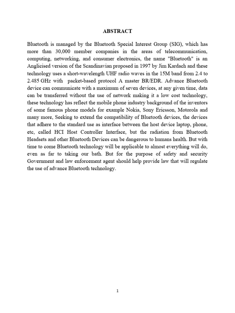 The Impact of Bluetooth Technology | PDF | Bluetooth | Internet Protocols