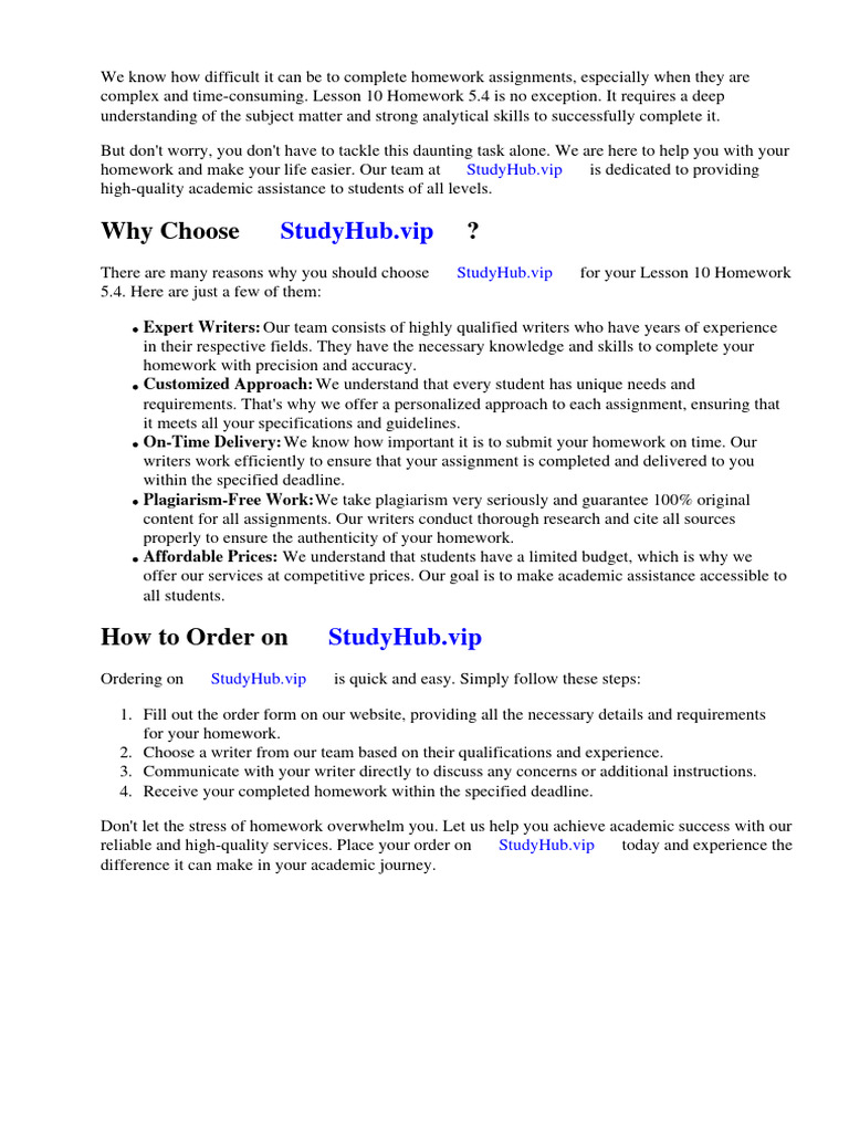 Lesson 10 Homework 5.4 | PDF | Ios | Procedural Knowledge