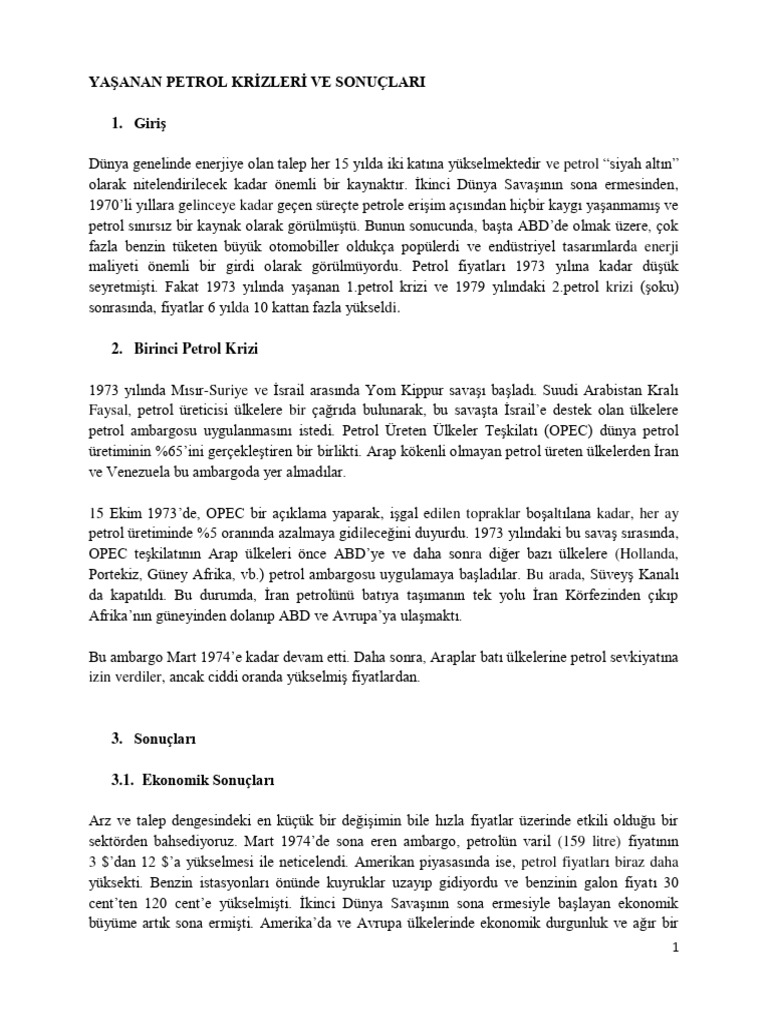 KMM468 - Ders2 - Petrol Krizleri-20Subat2024 | PDF