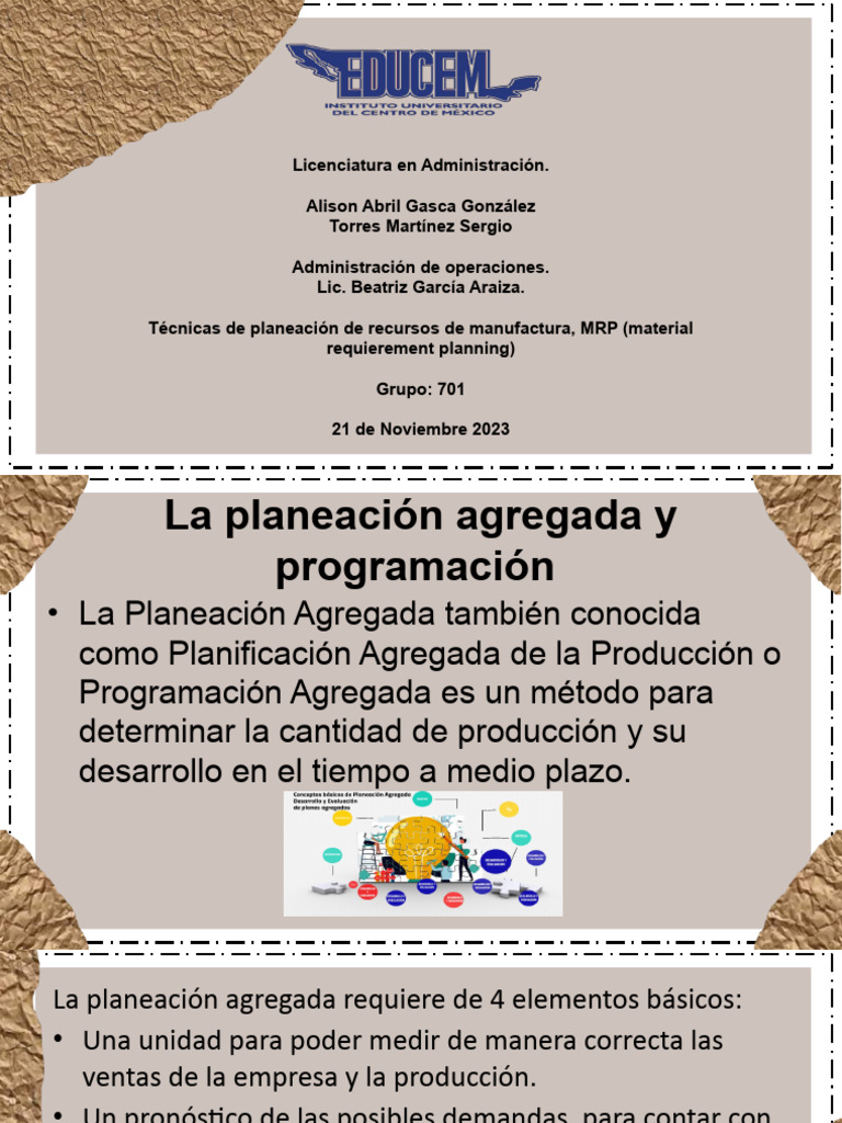 Presentacion MRP | PDF | Planificación | Software