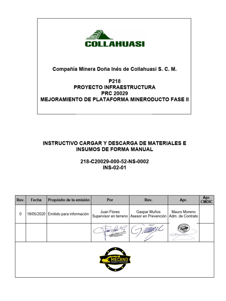 03 - Instructivo Cargar y Descarga de Materiales e Insumos de Forma Manual | PDF | Cantidades ...