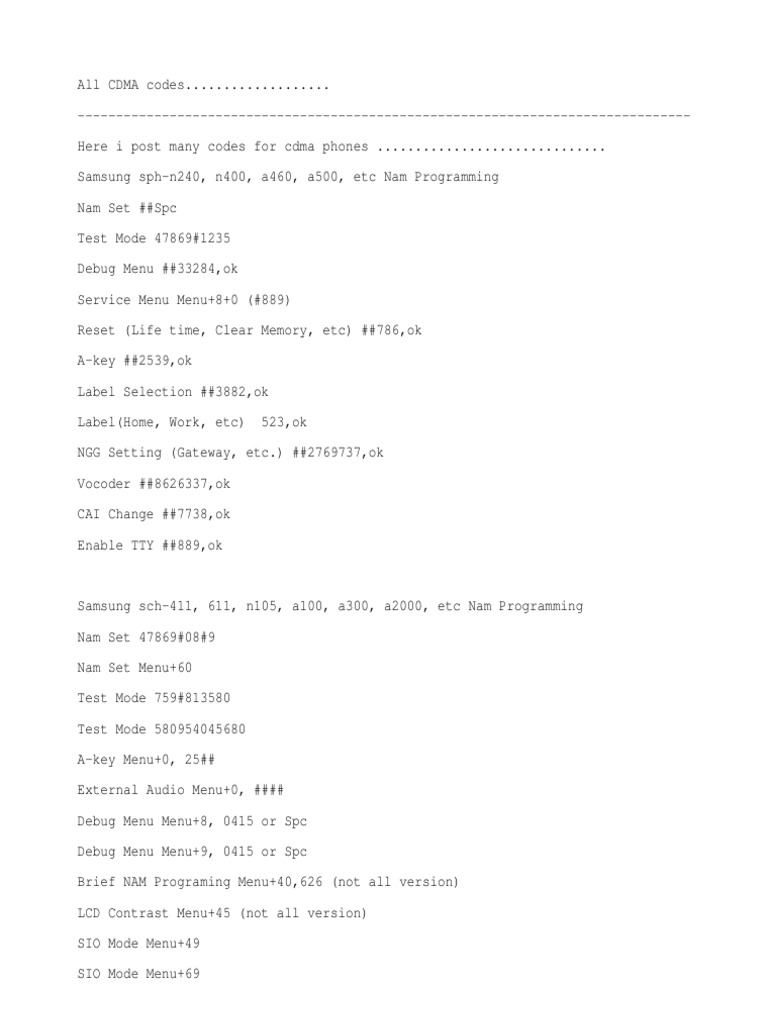 All CDMA Codes | PDF | Computing | Electronics