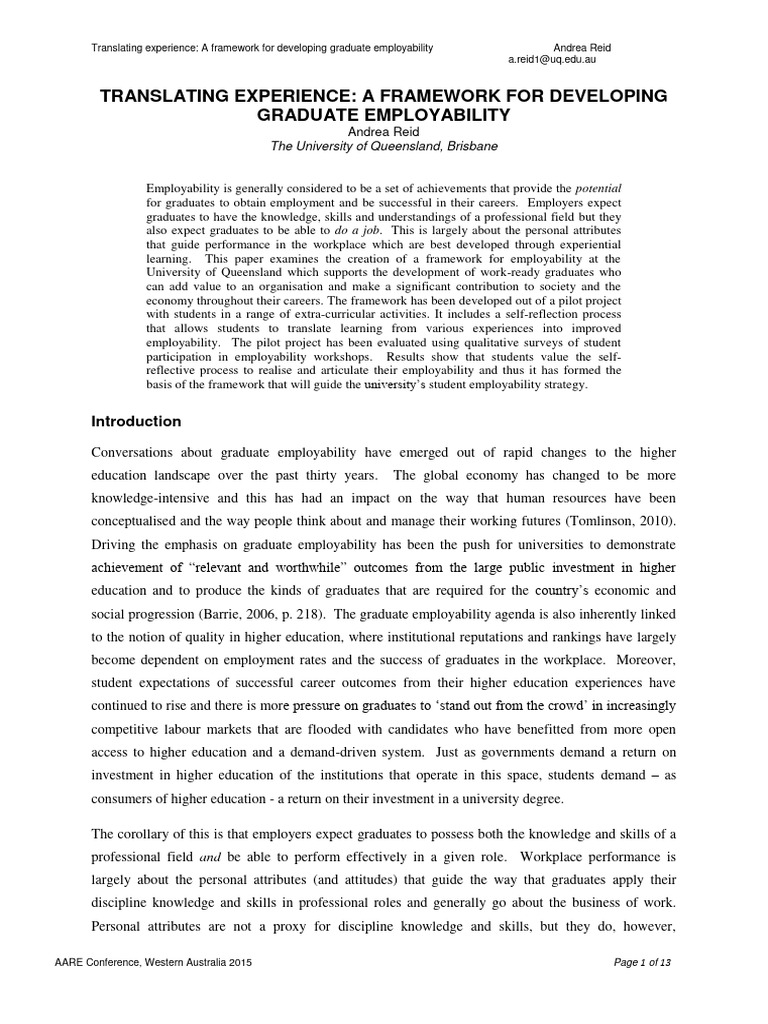 Translating_Experience Framework-1 | PDF | Learning | Experience