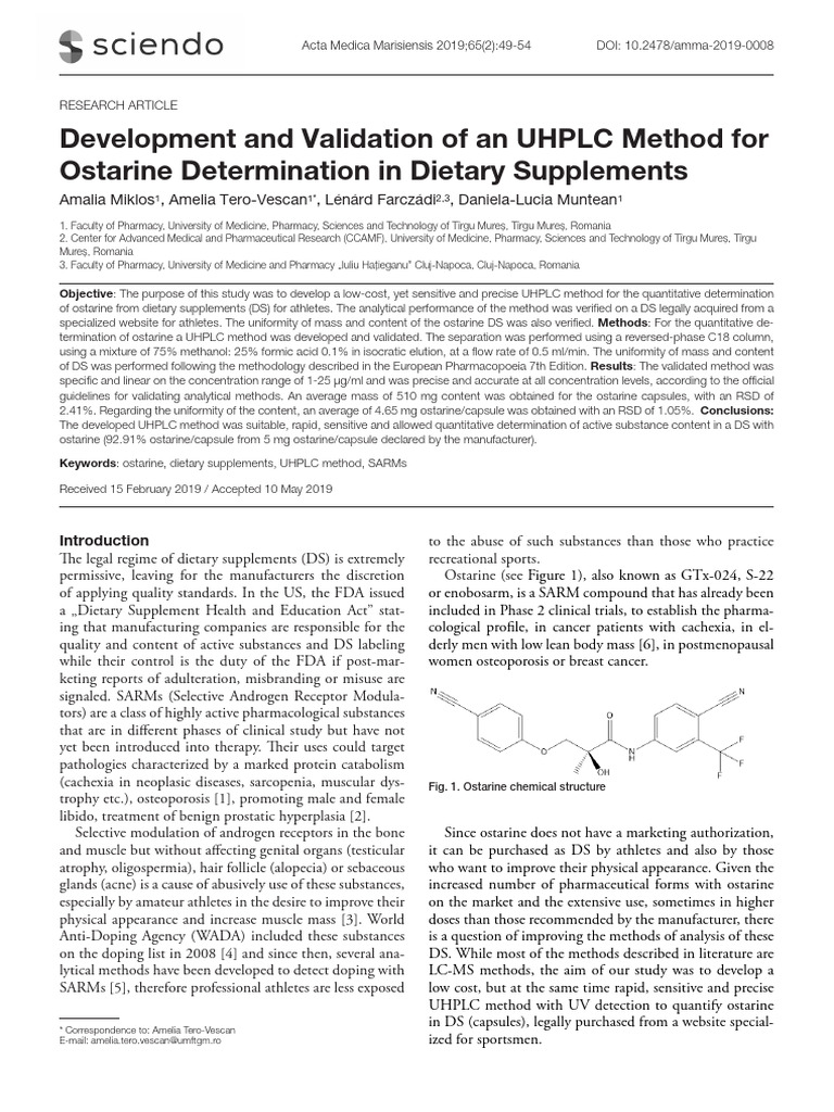 Development and Validation of An UHPLC Method | PDF | High Performance Liquid Chromatography