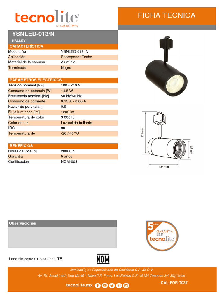 YSNLED-013 N DataSheet | PDF