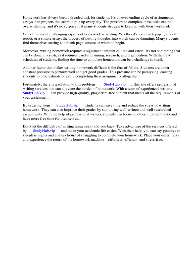 Return of The Homework Machine Questions | PDF | Homework