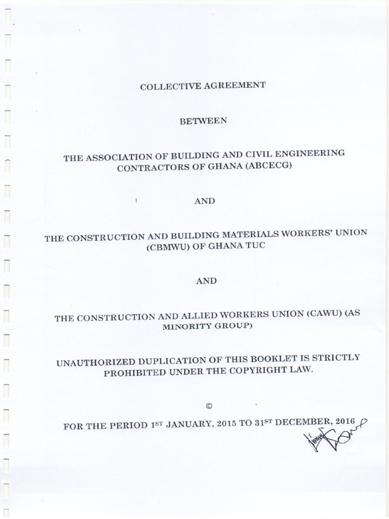 Collective Bargaining Agreement Pdf