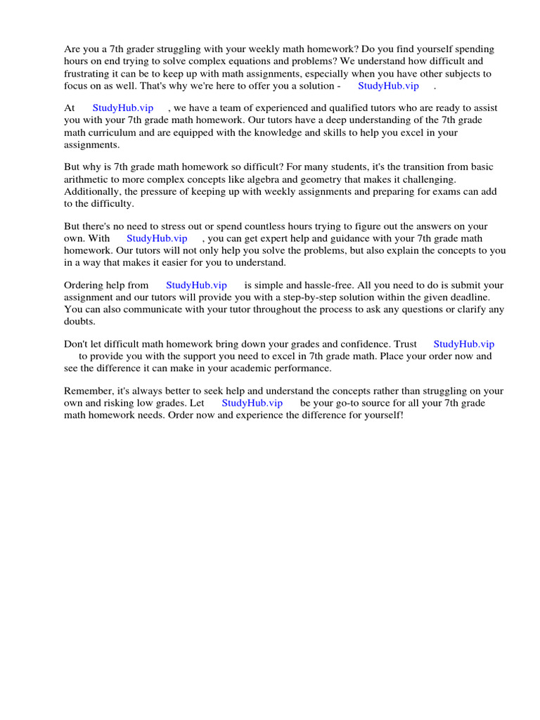 Weekly Math Homework 7th Grade | PDF | Mathematics | Worksheet