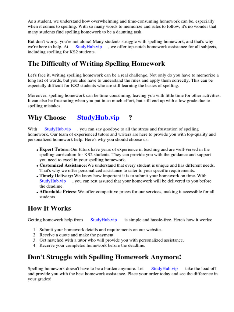 Spelling Homework Grid Ks2 | PDF | Safari (Web Browser) | Homework