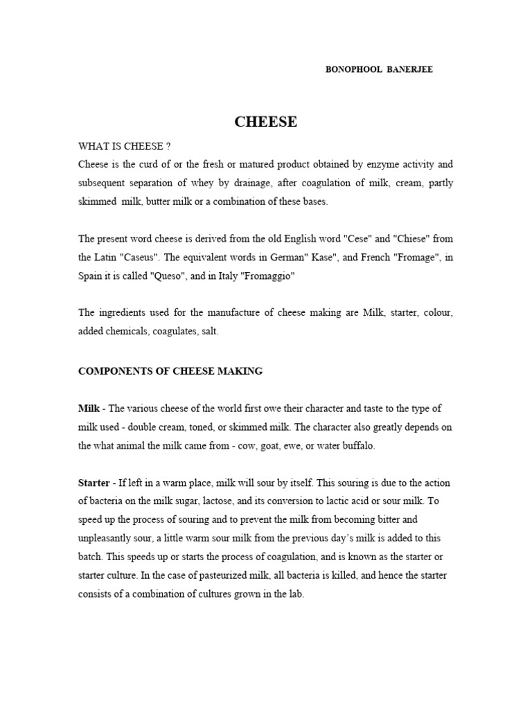 1482 Cheese | PDF | Cheese | Cheesemaking