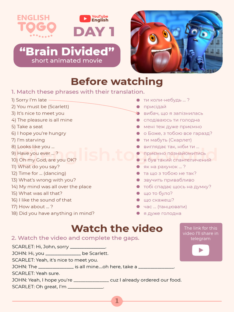 Day 1 Brain Divided PDF | PDF
