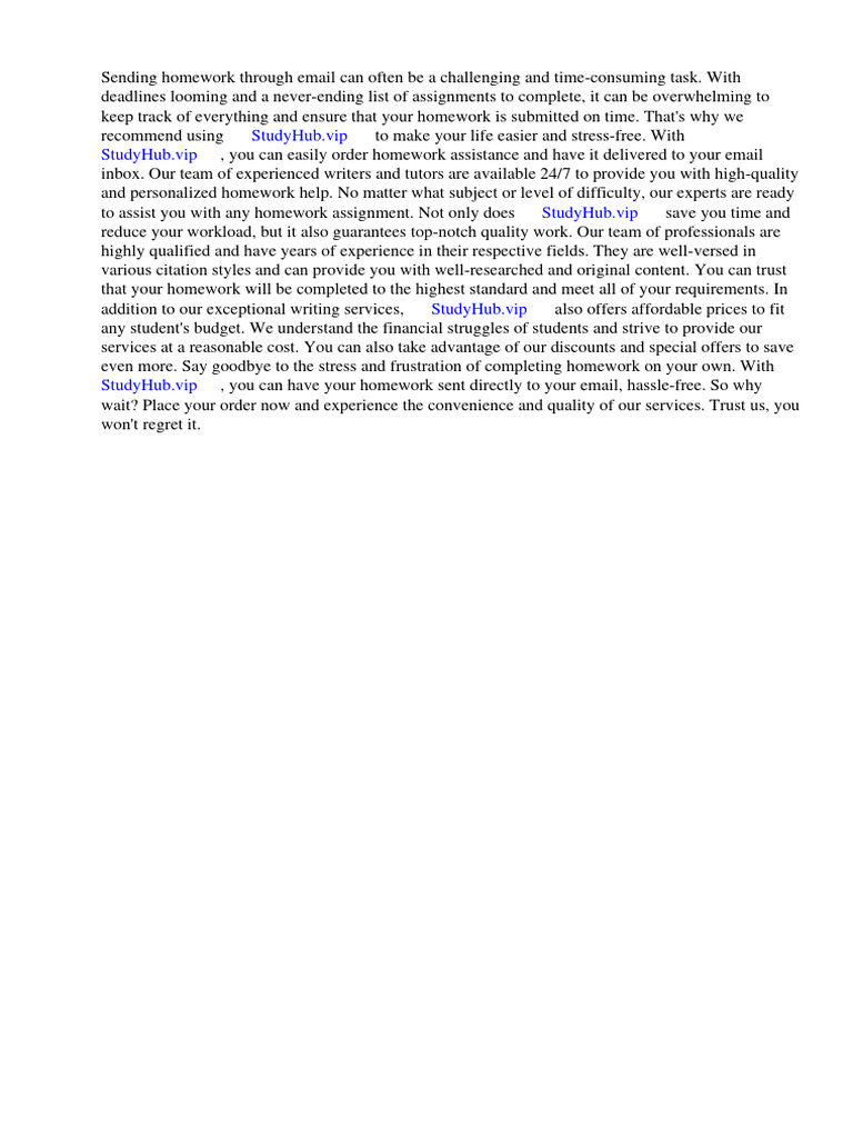 Email Send Homework | PDF | Homework | Teachers