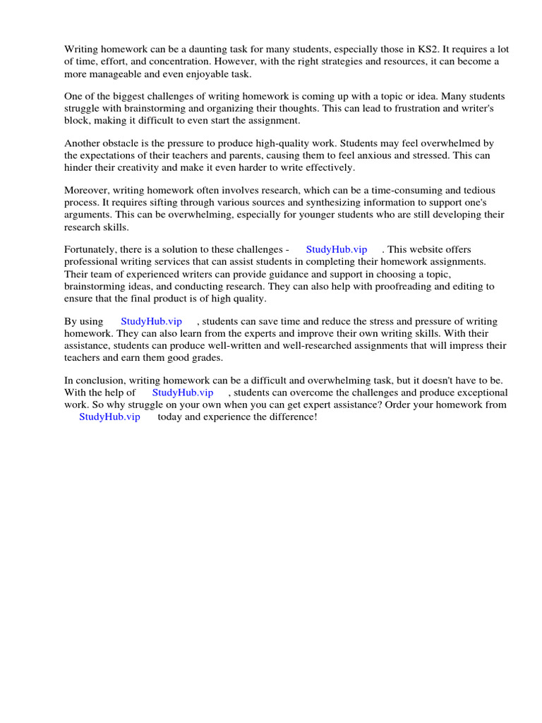 KS2 Writing Homework Help Guide | PDF | Facebook | Linked In