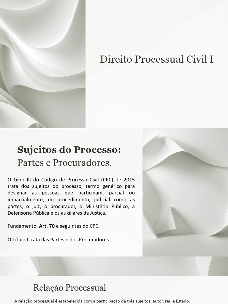 Sujeitos do Processo Civil | PDF | Advogado | Governo