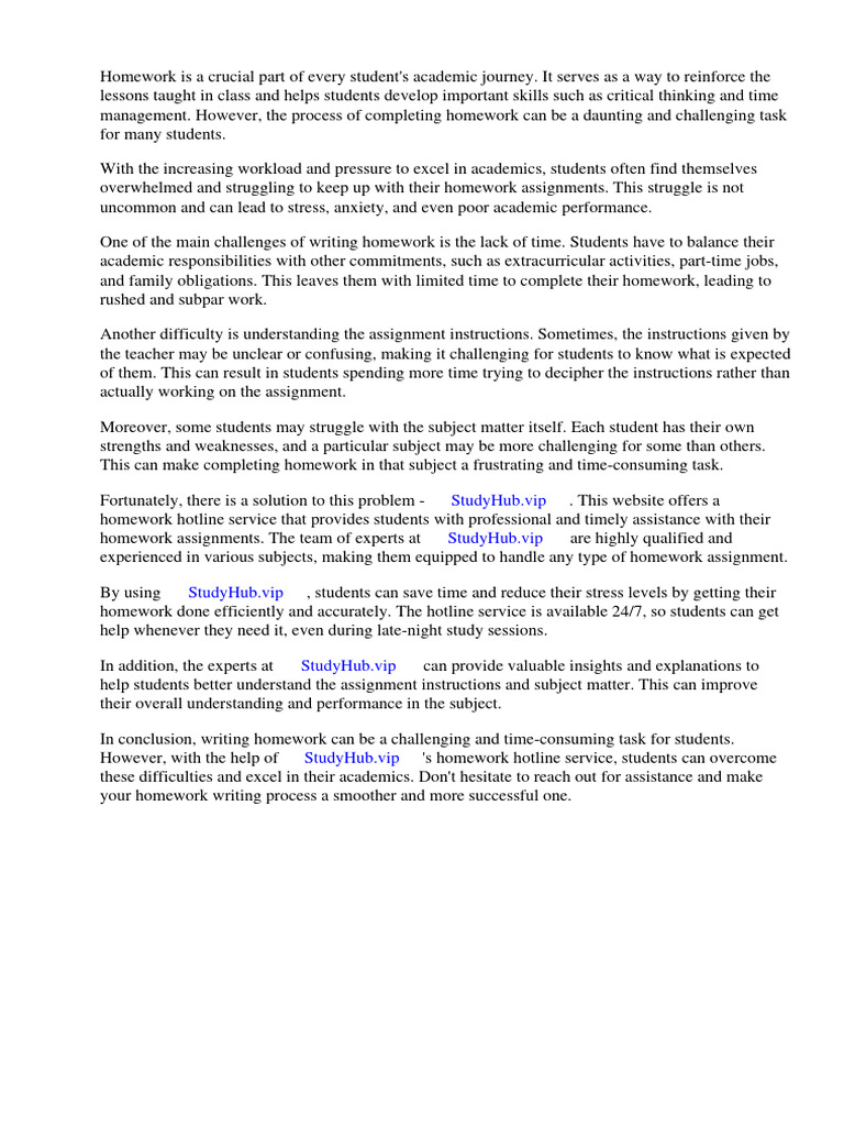 Homework Hotline Wikipedia | PDF | Homework