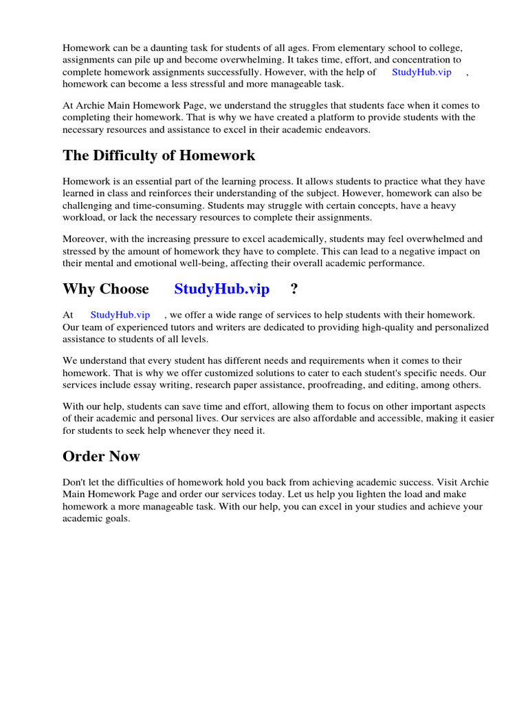 Archie Main Homework Page | PDF | Homework | Http Cookie