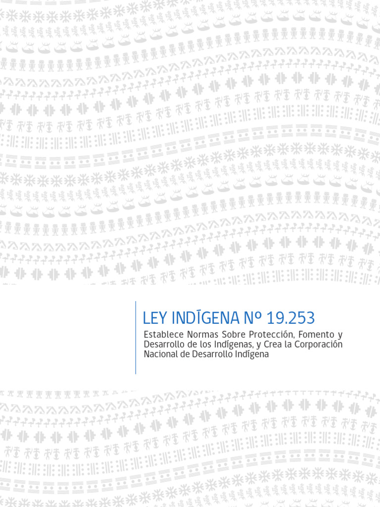 Ley Indigena 19253 | Descargar gratis PDF | Propiedad | Corporaciones