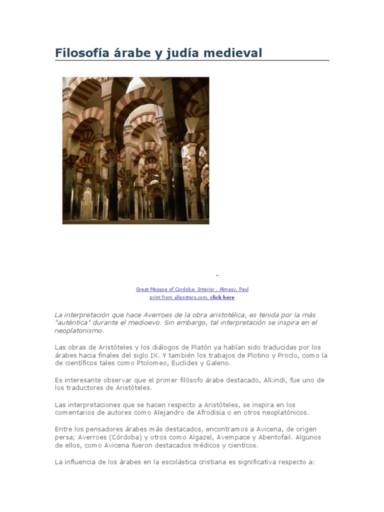 Filosofía Árabe y Judía Medieval | PDF | Maimónides | Comprensión