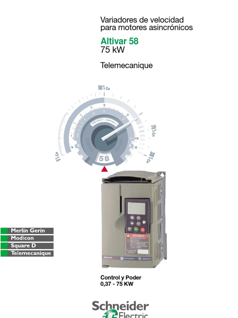 Catalogo ATV58 ESP | PDF | Relé | Impedancia eléctrica