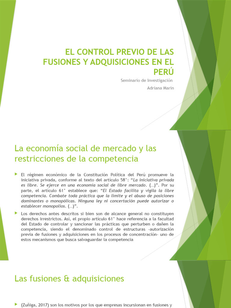 El Control Previo de Las Fusiones y Adquisiciones | PDF | Monopolio | Mercado (economía)