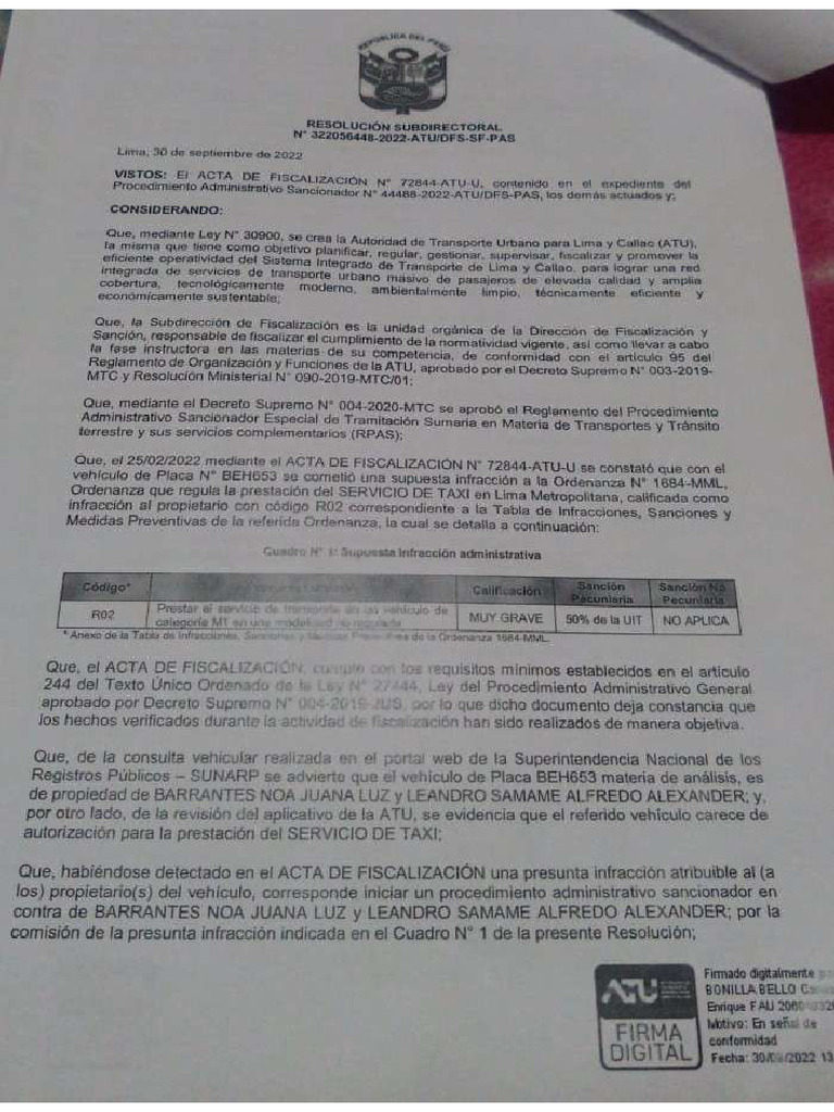 RESOLUCIÓN PAS | PDF